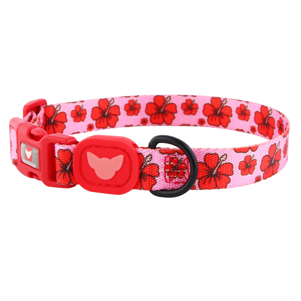 Jibara Amapola Floral Dog Collar | Perrandeo Jibaro Pawtriotico Collection
